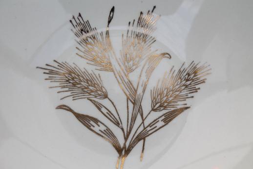 1950s vintage gold wheat china, Knowles golden wheat pattern salad ... 1950s vintage gold wheat china, Knowles golden wheat pattern salad ...