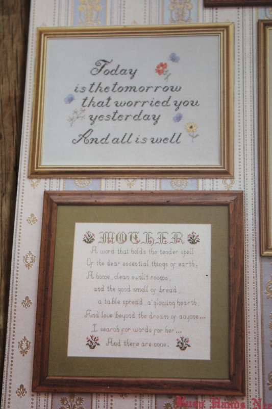 inspirational cross stitch designs, charted patterns for words to live ...