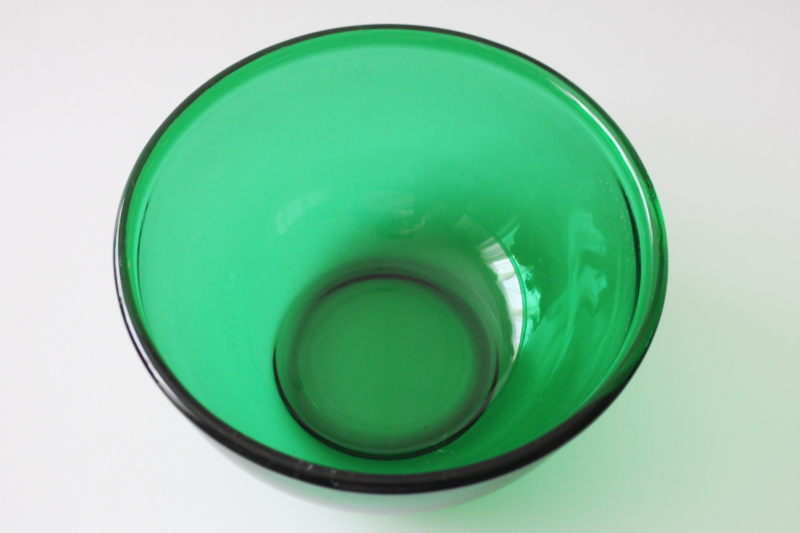 1950s vintage Anchor Hocking forest green glass mixing bowl, small ...