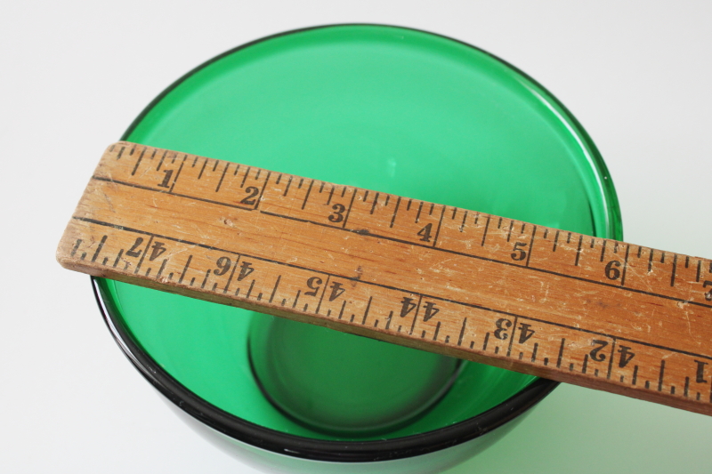 1950s vintage Anchor Hocking forest green glass mixing bowl, small ...