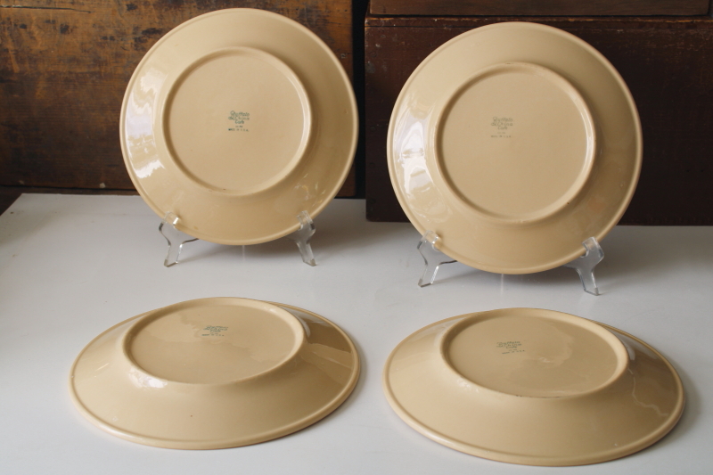 Buffalo china Cafe tan latte color ironstone dinner plates, vintage ...