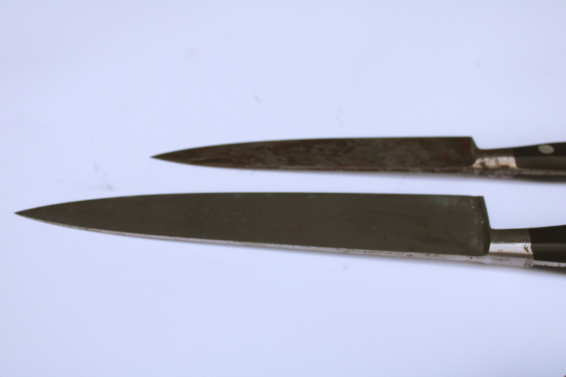 Sabatier France lot of two vintage chef's kitchen knives, elephant mark ...