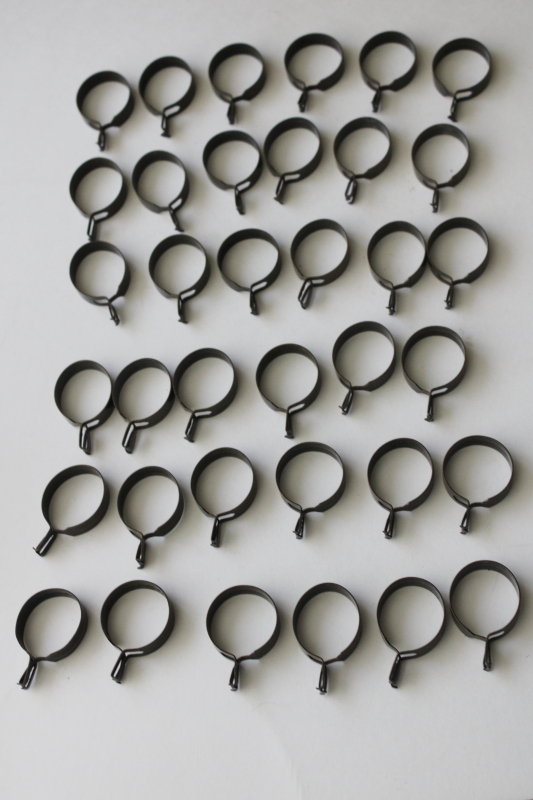 cafe curtain rings pinch type clip on ring lot of 36 pieces dark bronze ...