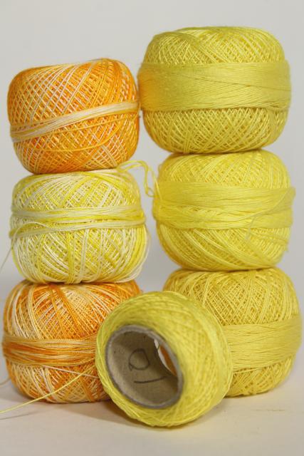 fine crochet cotton thread for lacemaking or lace edgings, tiny vintage ...