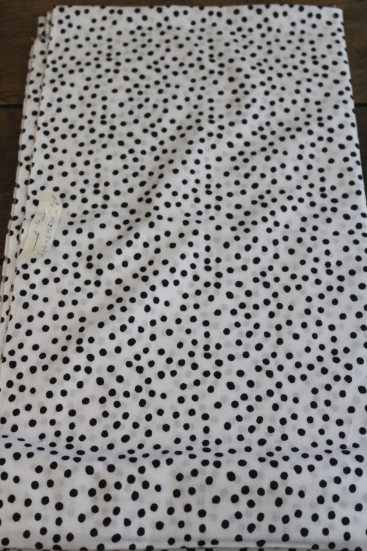 quilting weight fabric lot, black white prints, stripes polka dots 90s vintage mod style