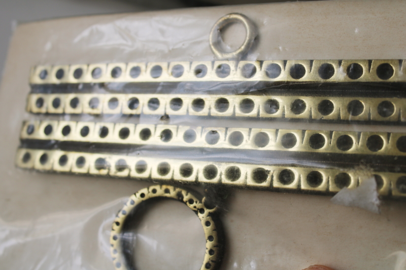 vintage Denmark cast metal bell pull hangers, needlework framing or ...