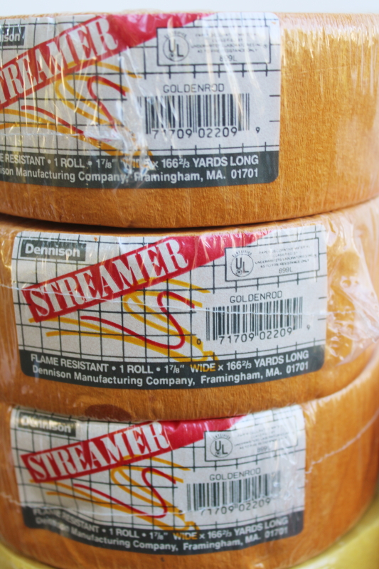 vintage Dennison crepe paper streamers lot, retro Halloween party ...