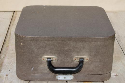 vintage Remington portable typewriter w/ tweed case, 1950s Remington ...