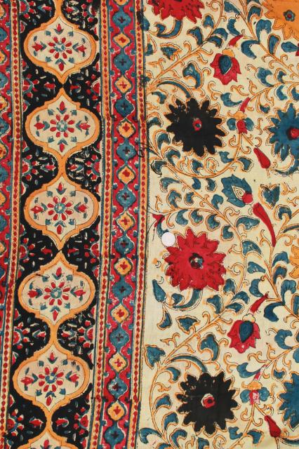 vintage fabric lot, ethnic tribal prints & patterns, bold colored ...